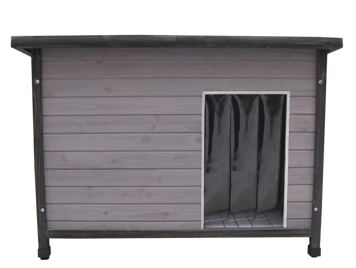 Modern houten hondenhok Grijs – Stijlvol & comfortabel